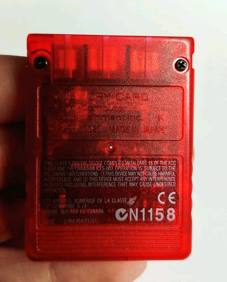 Official Sony PlayStation 2 PS2 Red Memory Card 8MB SCPH-10020 | eBay