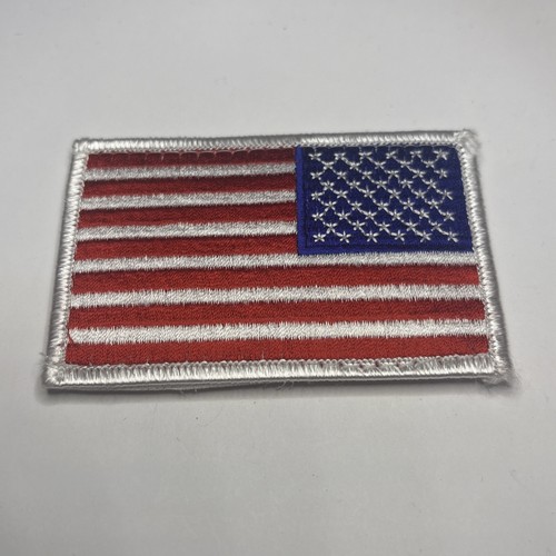 Iron Sew On Patch - Reverse American Flag Sticks To Some Fabric BgD | eBay