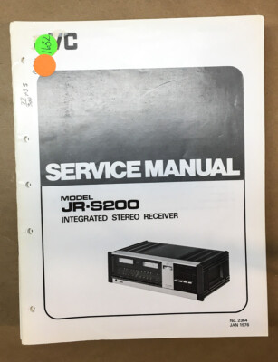 JVC R-S200 Receiver Service Manual *Original* | eBay