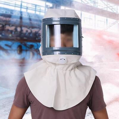 Sand Blasting Hood Cap Shawl Sandblasting Protective Gear Mask for ...