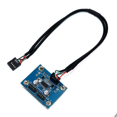 1X2 Motherboard USB 2.0 9pin Header 1 to 2 Extension Hub Splitter ...