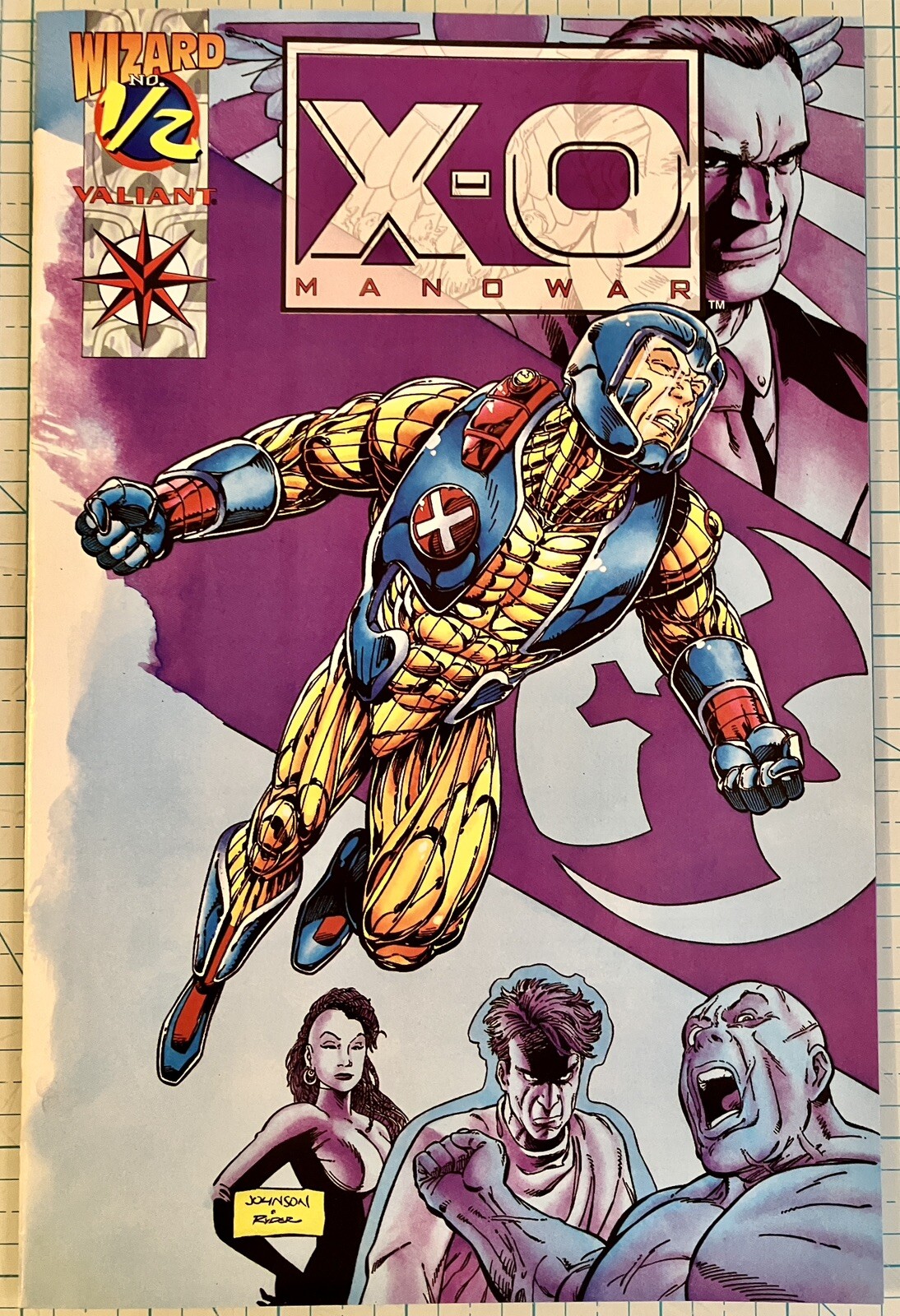 X-O Manowar #1/2 NM+ Jeff Johnson Cover Valiant Comics 1994 Wizard ...