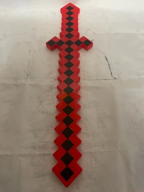 x1 minecraft Sword 62cm 24” Pixel Light Up & Sounds Multi Flashing Toy ...