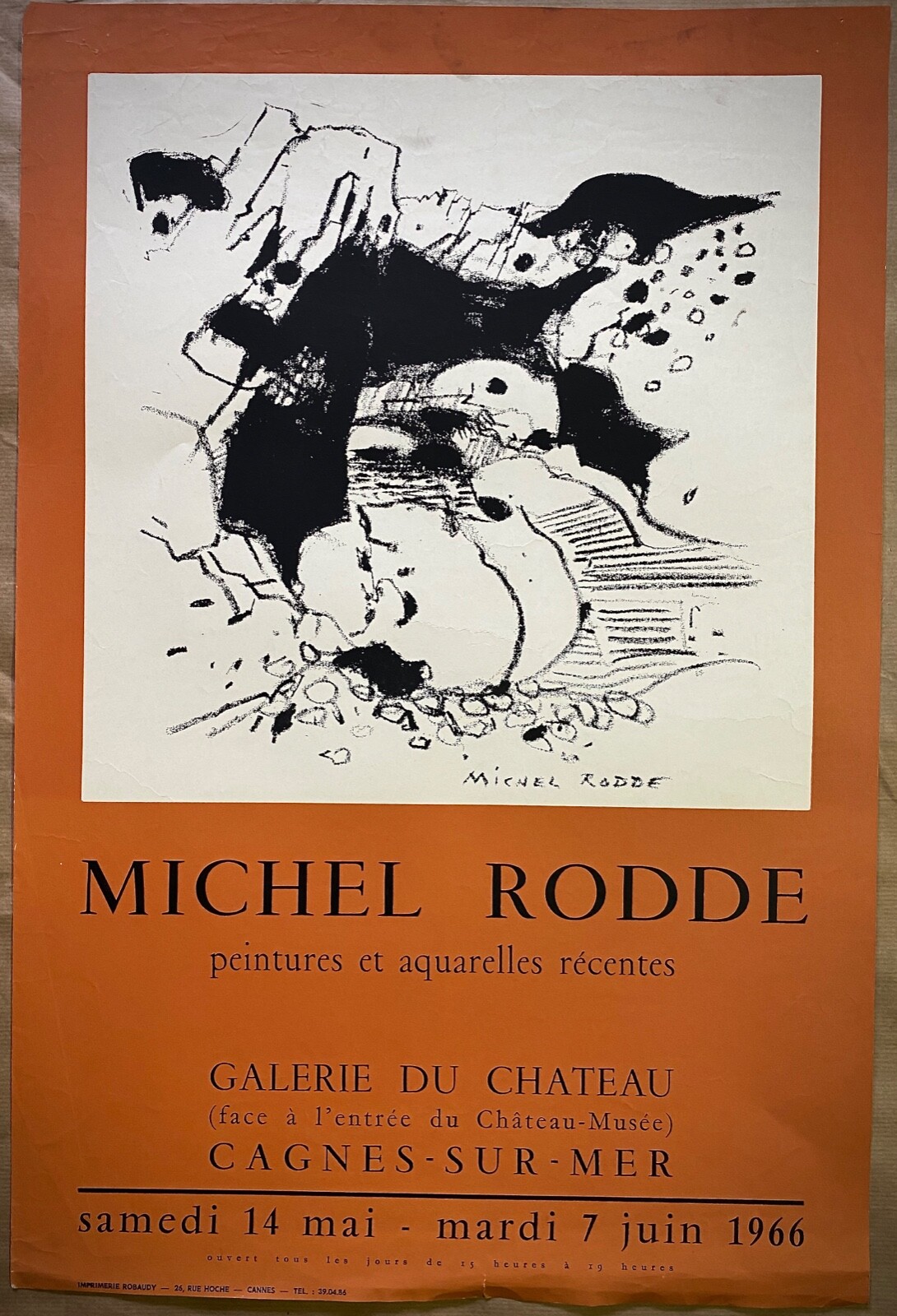 Michel Rodde - Poster Art French - Galerie Du Chateau - Cagnes Sur Mer ...