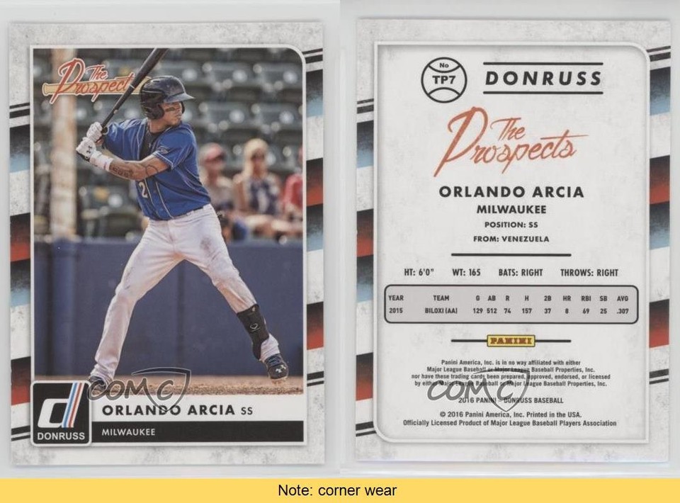 2016 Panini Donruss The Prospects Orlando Arcia #TP7 READ 1s8 | eBay