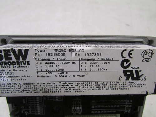 SEW MM05D-503-00 0.55kw 18215009 | eBay
