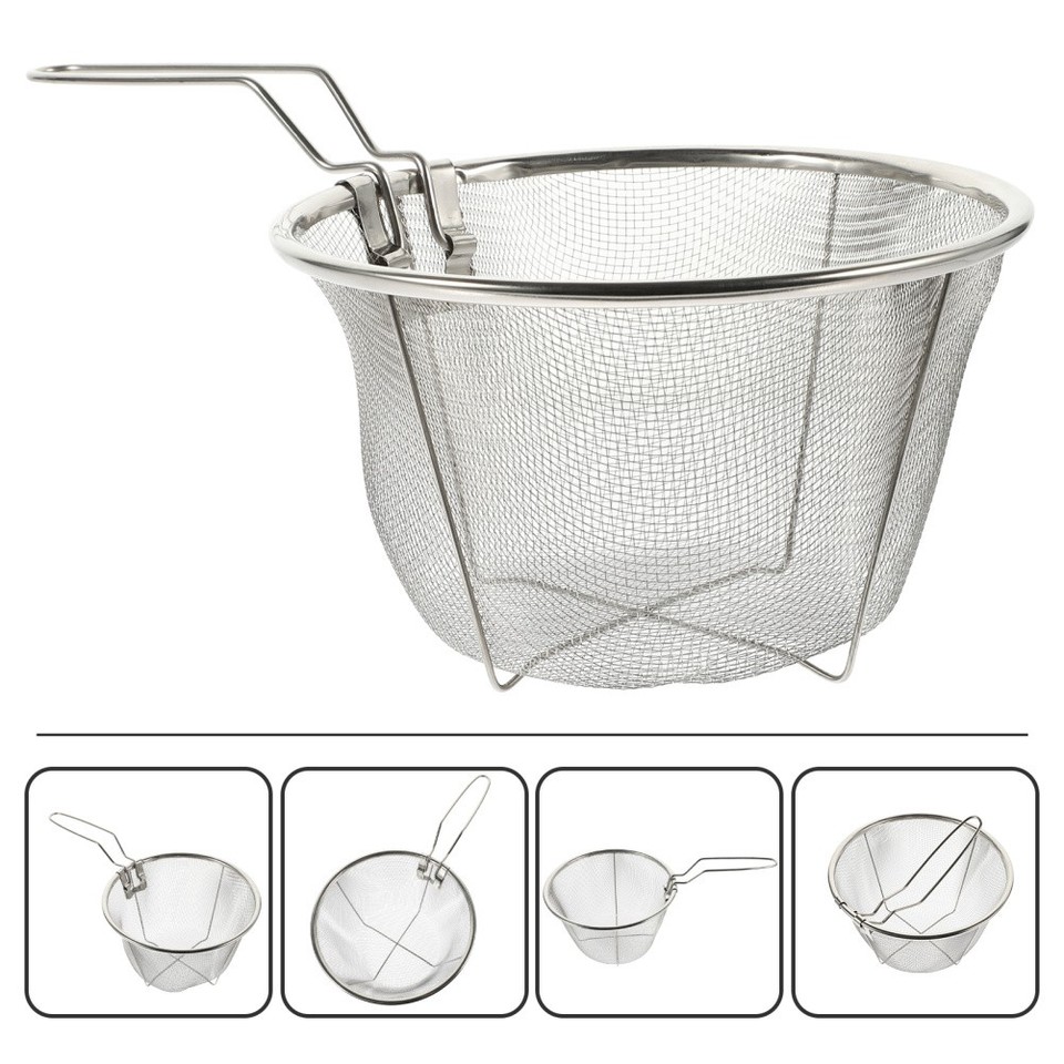 Fine Mesh Fry Basket Practical Fried Strainer for Frying Potatoes ...