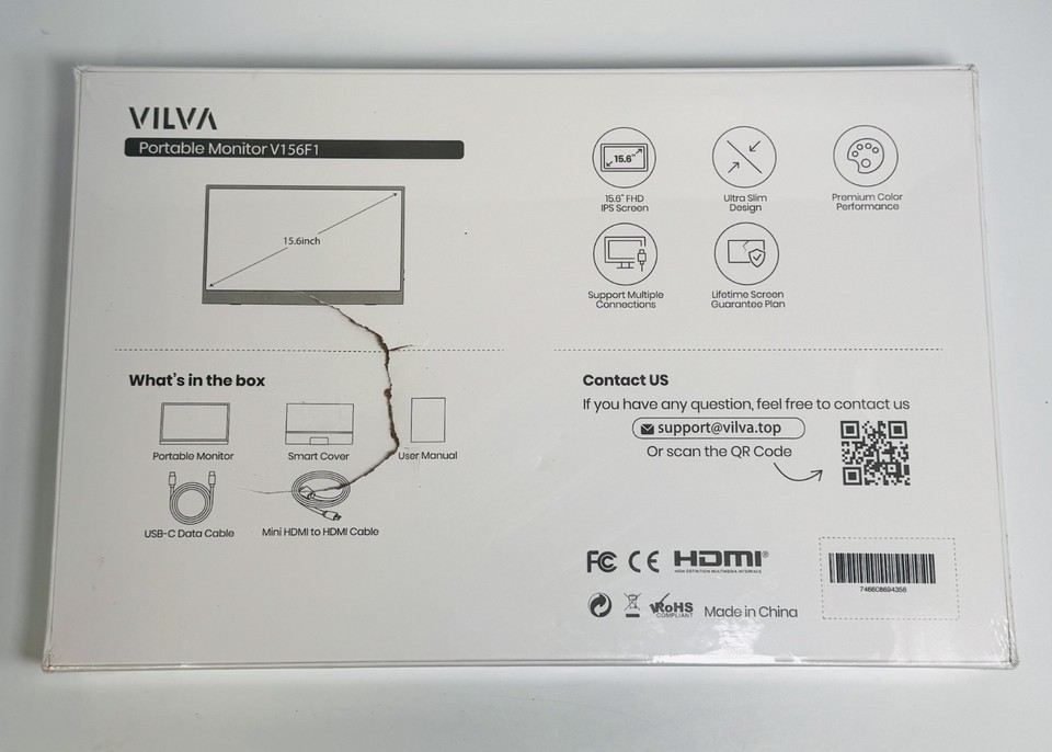 VILVA Portable Monitor for Laptop 15.6'' 1080P FHD IPS Display *NEW See ...