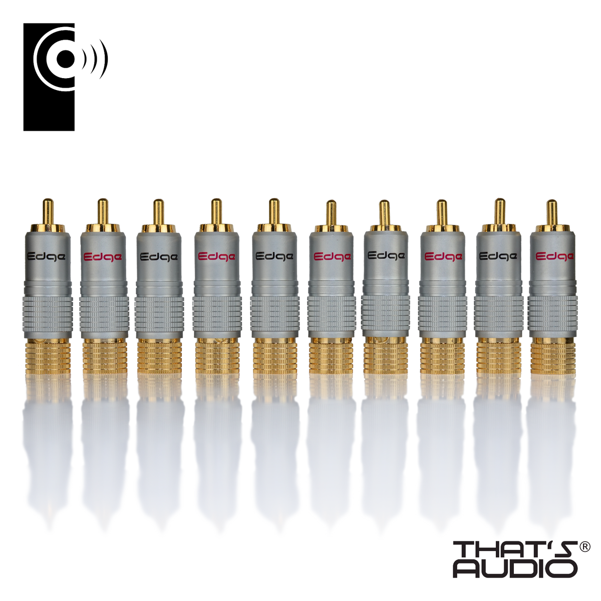 Hi-fi Audio Connectors 4 Gold Plated Hi-Fi Phono RCA Connectors - Heavy ...