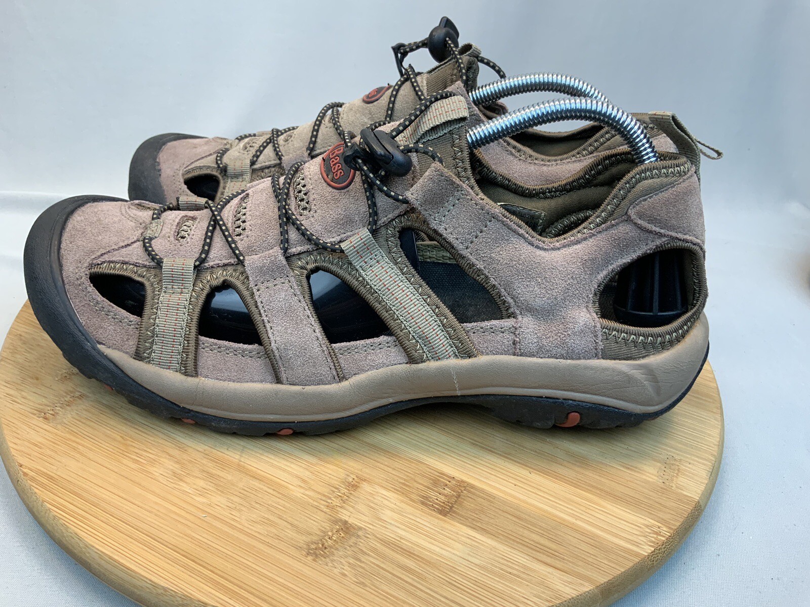 Bass Sandals Size 10M H2O Bulls Eye Mens Leather Brown | eBay