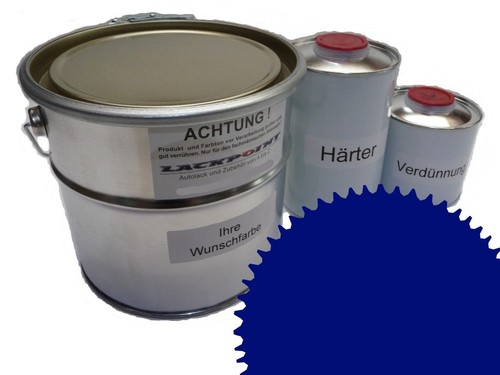 1 Liter Set 2K Autolack RAL 5002 Ultramarinblau Matt kein Klarlack ...