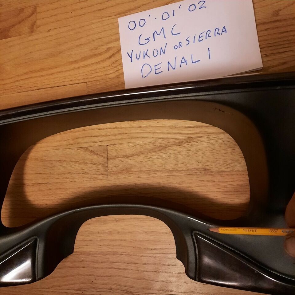 🔥 00-02 DENALI GMT 800 WOOD LOOK Dash Trim Bezel OEM 1.5 Din Gauge ...