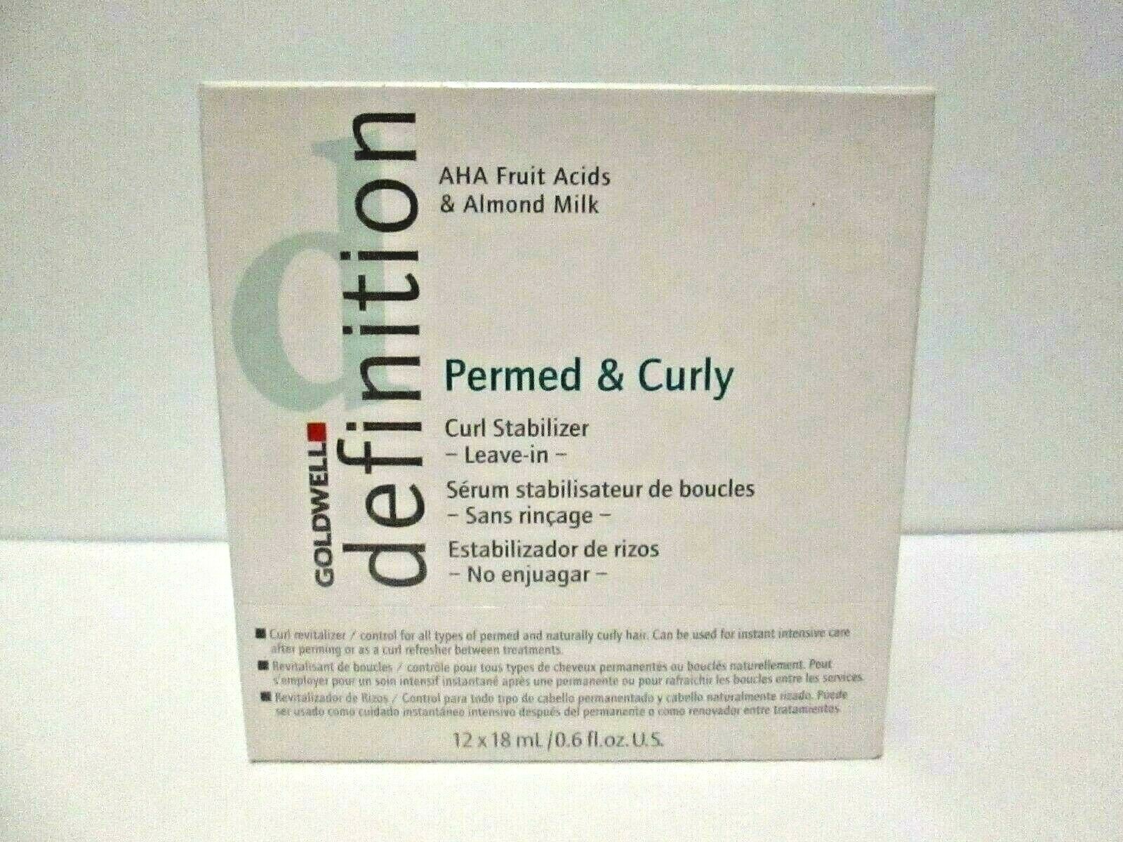Goldwell Definition Curl Stabilizer Permed & Curly leave in serum 12 ...