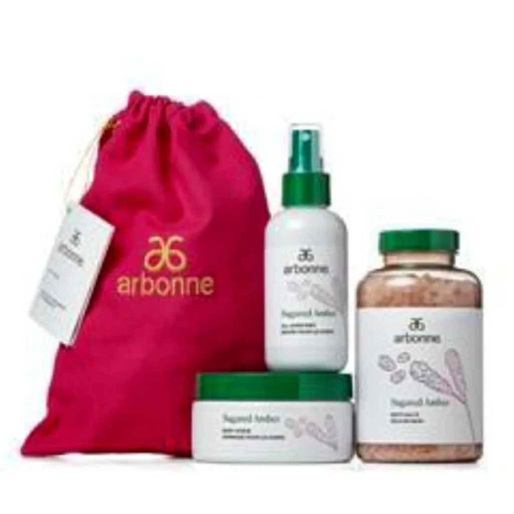 *SALE* Arbonne SPA TUB GIFT SET Scrub, Bath Salts, Body Mist, PAMPER ...