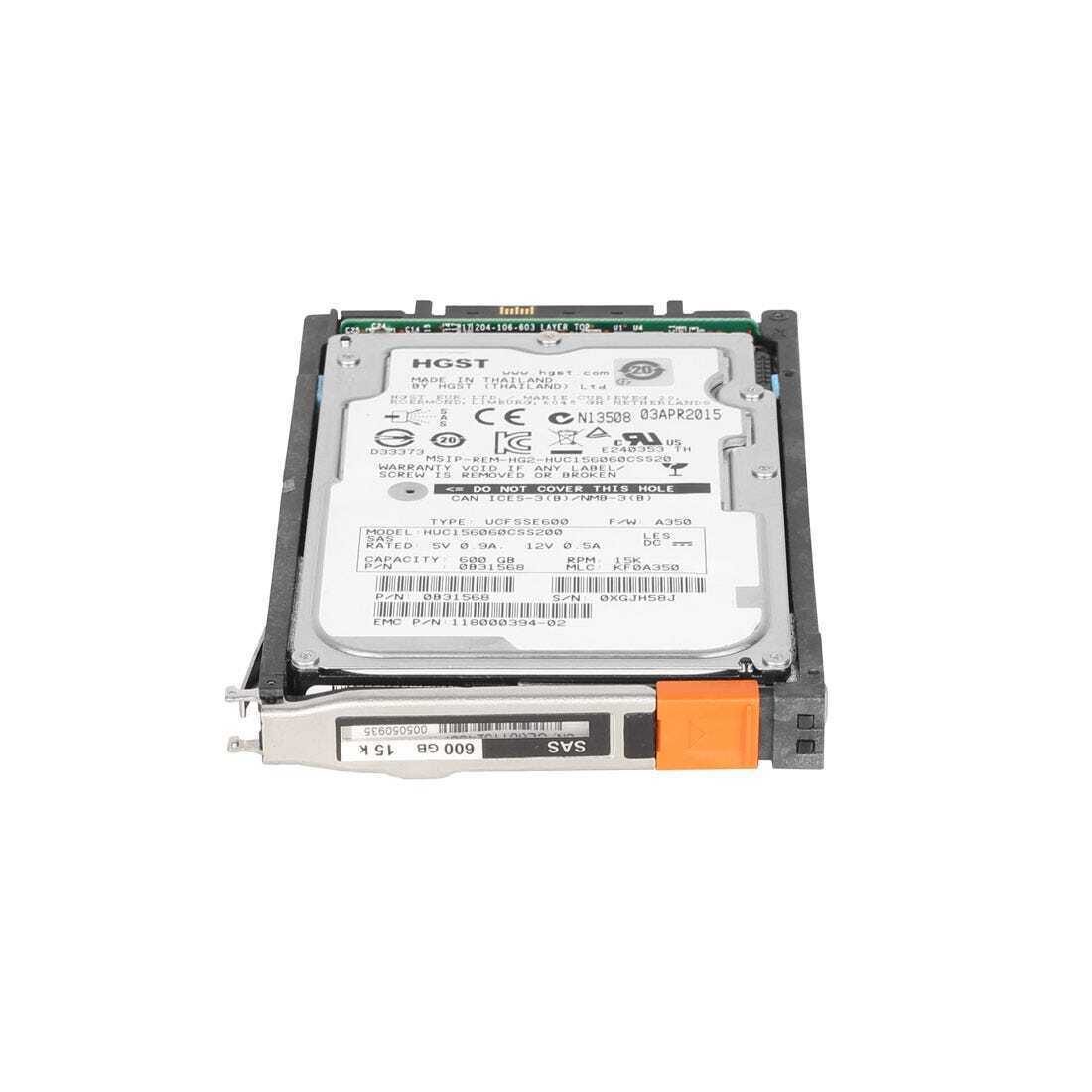 EMC 005050935 600GB, Internal, 15000RPM, 2.5inch (005050935) Hard Drive ...