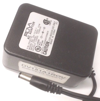 Rova DV-151A-1 AC DC Power Supply Adapter Charger Output 12V 1200mA ...