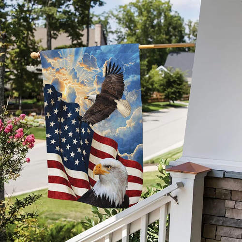 NASIAN Patriotic Garden Flag 4th of July Memorial American Eagle | eBay