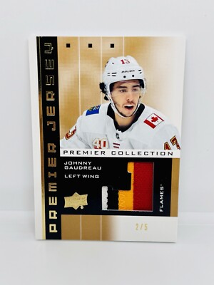 2019-20 Upper Deck Premier JOHNNY GAUDREAU Retro Jersey Patch Prime /5 ...