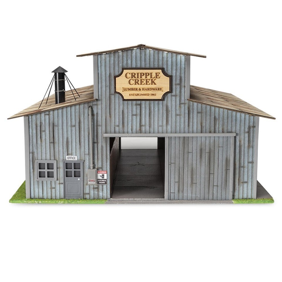 Menards O Gauge Lumber Yard Building 1:48 Scale New included 4.5v power ...