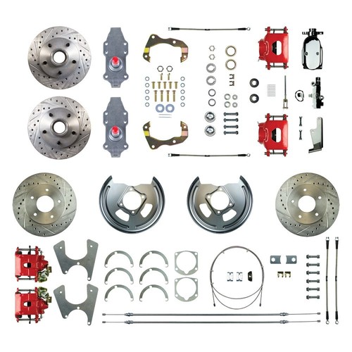 For Chevy Bel Air 55-57 Brake Conversion Kit Drum-to-Disc Drilled ...