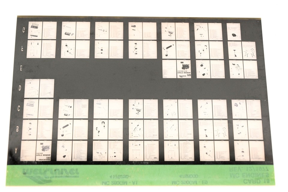 MC Engines 280GM-A1, 250GM-E9, 4176250-, 4768000 Card 18 Microfiche | eBay