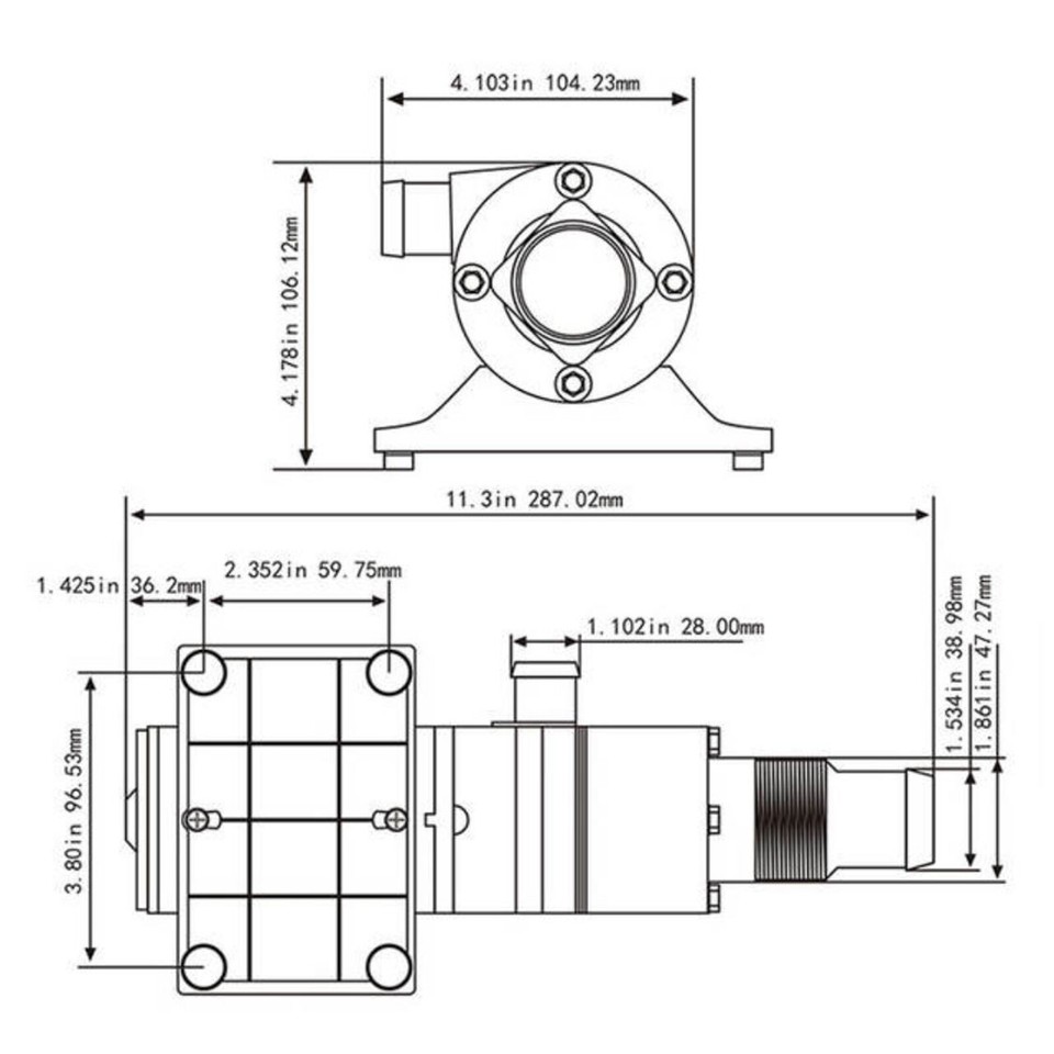MP-4500 12V Waste Pump Macerator Pump Sewerage Pump for Waste Toilet ...