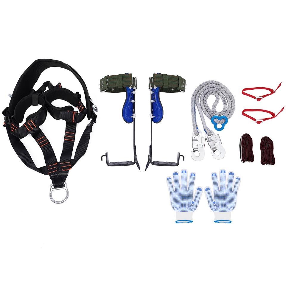 Tree Climbing Gear Assembly with Adjustable Climbing Belt &Spikes ...