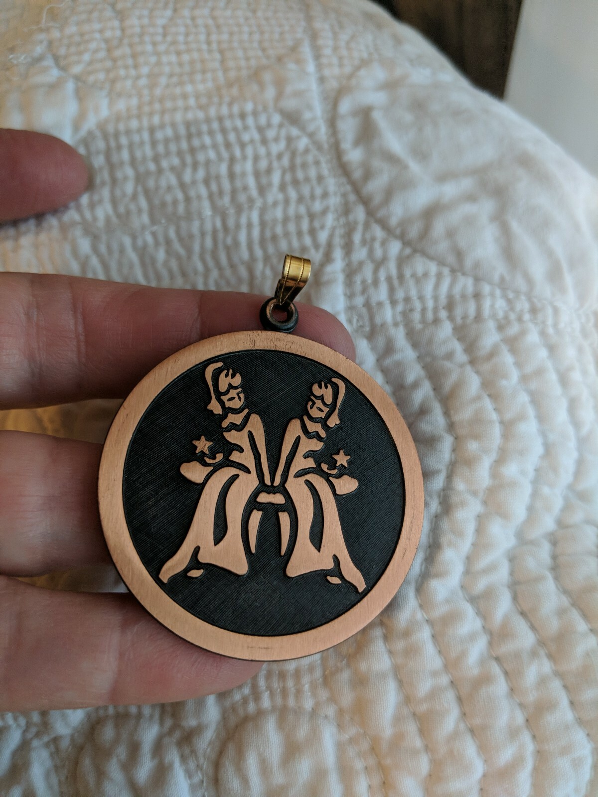 Vintage Coppercraft Guild Solid Copper Zodiac Gemini Pendant | eBay