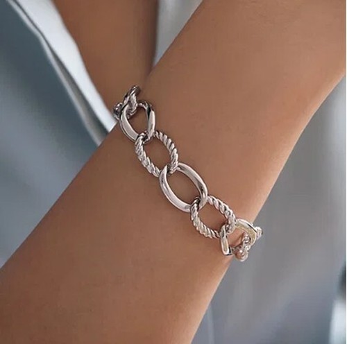 Gabriel & Co. Sterling Silver Rope Link Chain Bracelet | eBay