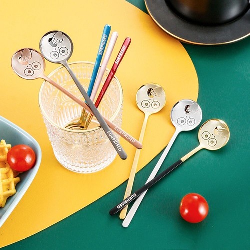 Cartoon Spoon Set Small Teaspoon Coffee Spoon Cute Ice Cream Dessert ...