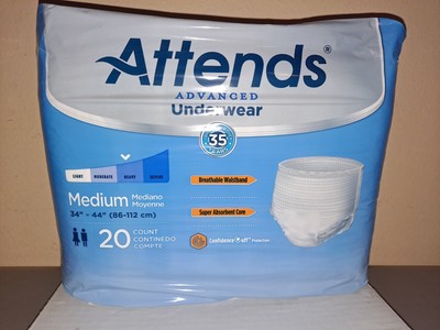 Attends Adult Medium Disposable Absorbent Underwear - AP0720 (80 Pack ...