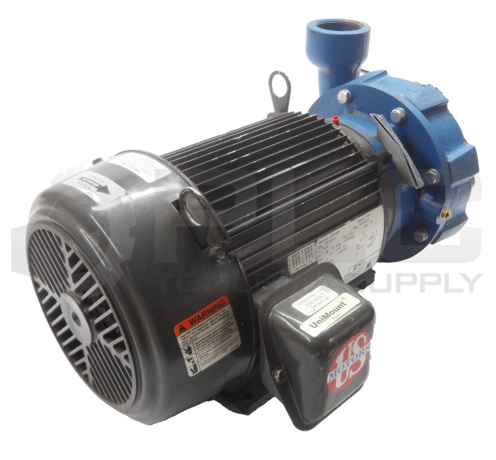 EMERSON UJ7S1BFM 7.5HP MOTOR 3465 RPM 19.2/9.6AMP W/ SCOT 52 MOTOR PUMP ...