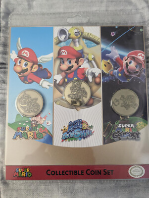 New Mint Super Mario 3D All Stars 3 Collectible Coin Set - Nintendo ...