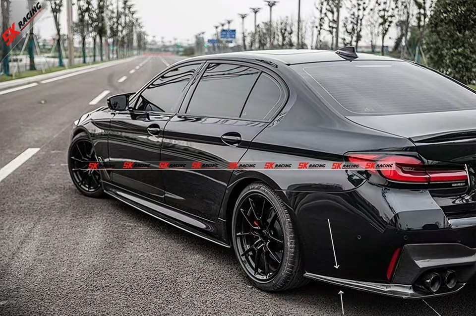 Carbon Fiber Rear Bumper Side Diffuser Protect Lip BodyKits For BMW M5 ...