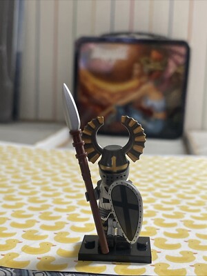 TEMPLAR KNIGHT BLACK CROSS SHIELD SPEAR WINGED HELMET LEGO MINIFIG ...