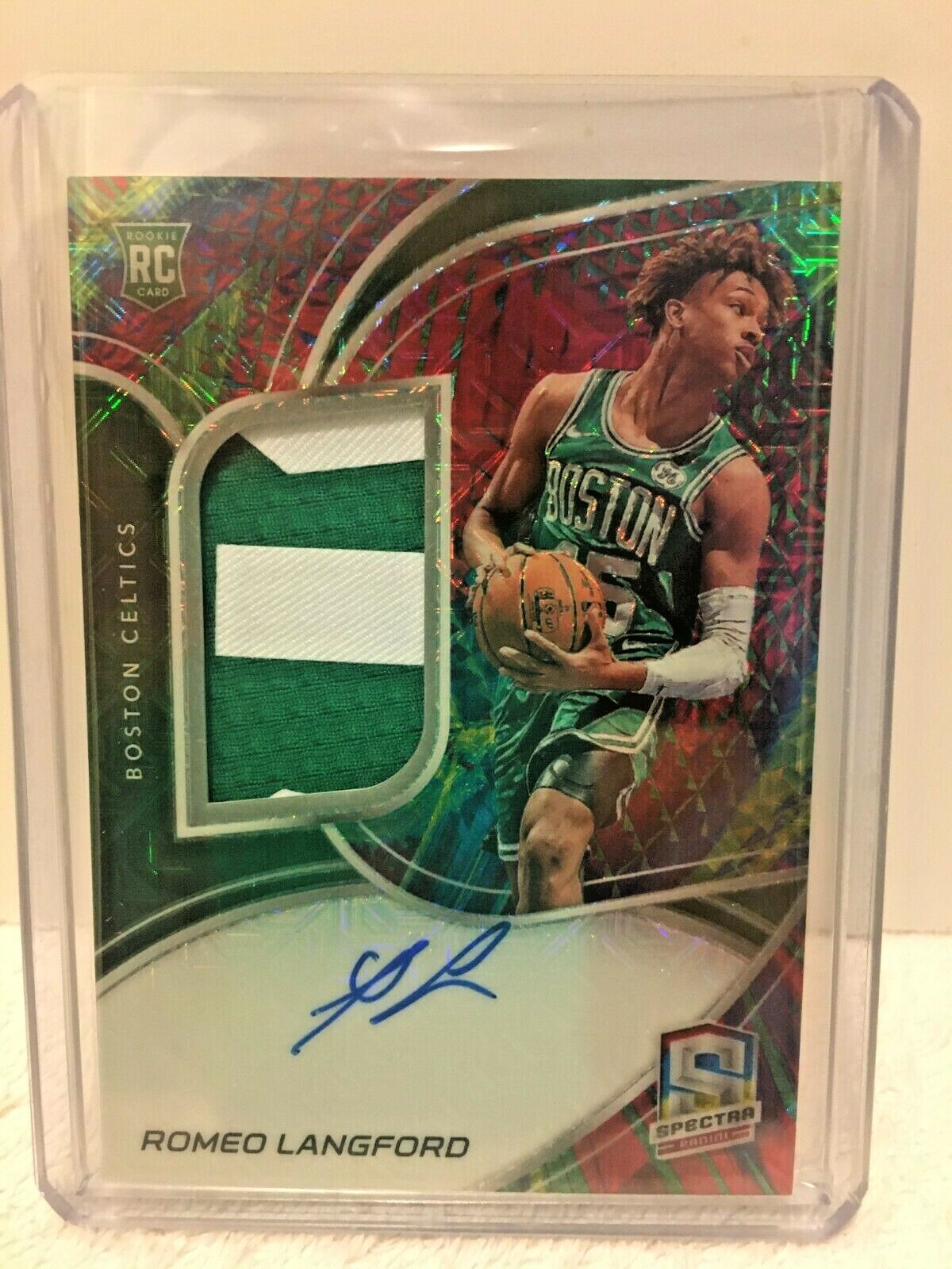 2019-20 Panini Spectra Romeo Langford Prizm Rookie 09/25 Auto #187 RPA ...