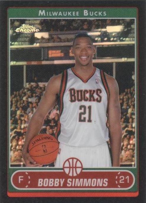 2006-07 Topps Chrome - Bobby Simmons #136 Black Refractor /99 for sale ...