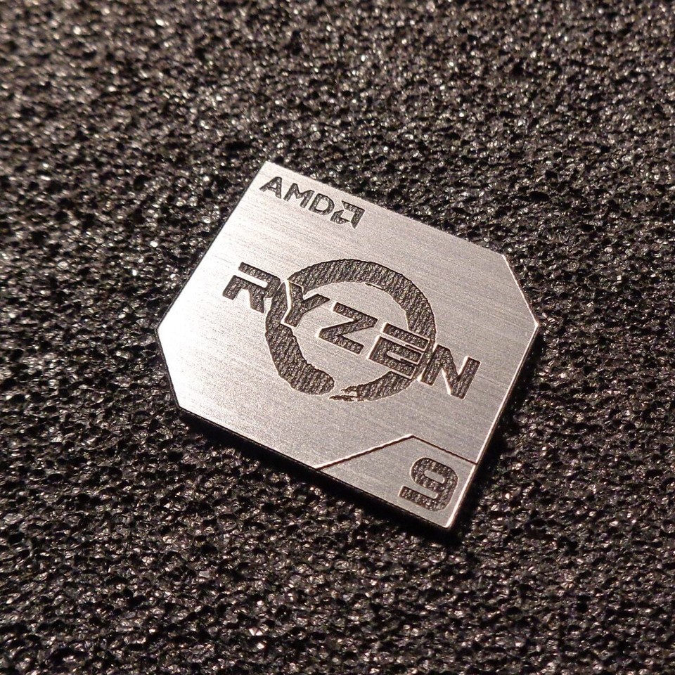AMD RYZEN 9 cpu PC Logo Label Decal Case Sticker Badge Silver [428e] | eBay