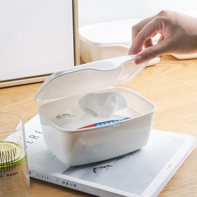Wet Wipes Storage Box Flip Cover Dustproof Baby Wet Wipe Dispenser with ...