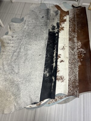 Premium quality rodeo cowhide rug Classic Tricolor large size Approx ...