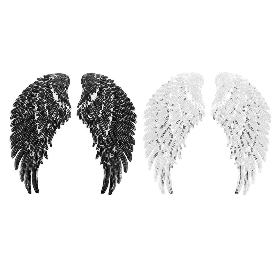 2pcs Wing Design Clothes Applique DIY Sequin Patch Garment Clothing ...