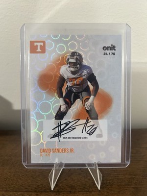 David Sanders JR. /75 Onit Athlete Tennessees Volunteers On Card Auto ...