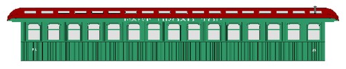 EAST BROAD TOP 50 FT COACH Railroad On30 Laser Wood Kit-Basher Series ...