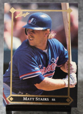 1992 Leaf Matt Stairs Gold Leaf Rookies Card #BC-8 Expos | eBay