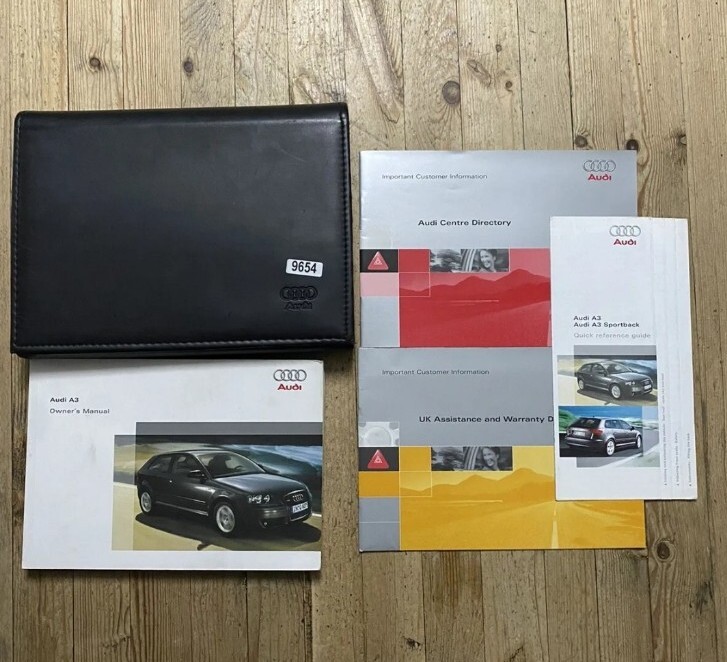 2005-08 AUDI A3 OWNERS HANDBOOK MANUAL PACK LEATHER WALLET BOOK BOOKLET ...