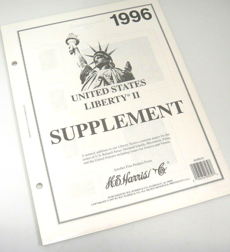 Harris 1996 United States Liberty II Stamp Album Supplement Possessions ...