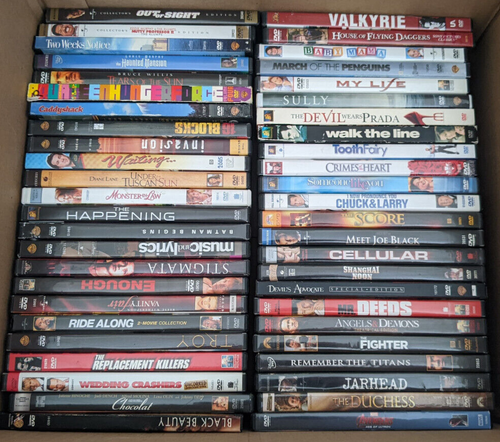 Lot of 50 DVDs Mixed Genres Free Shipping | eBay