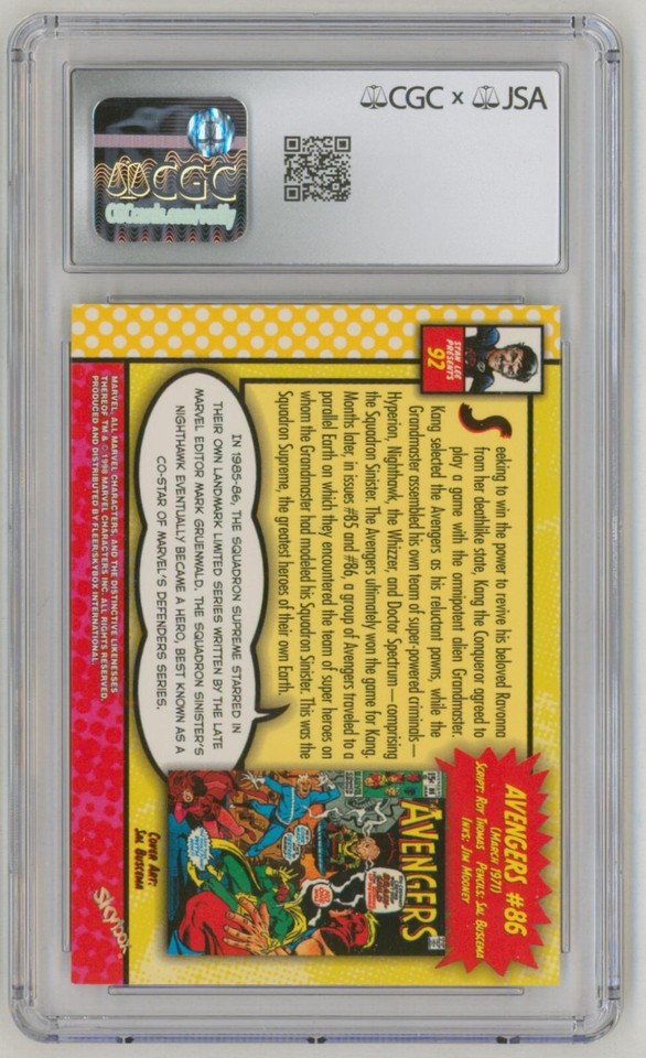 CGC JSA SS 7 SIGNED Jim Mooney Avengers #86 Marvel Silver Age Art Card ...