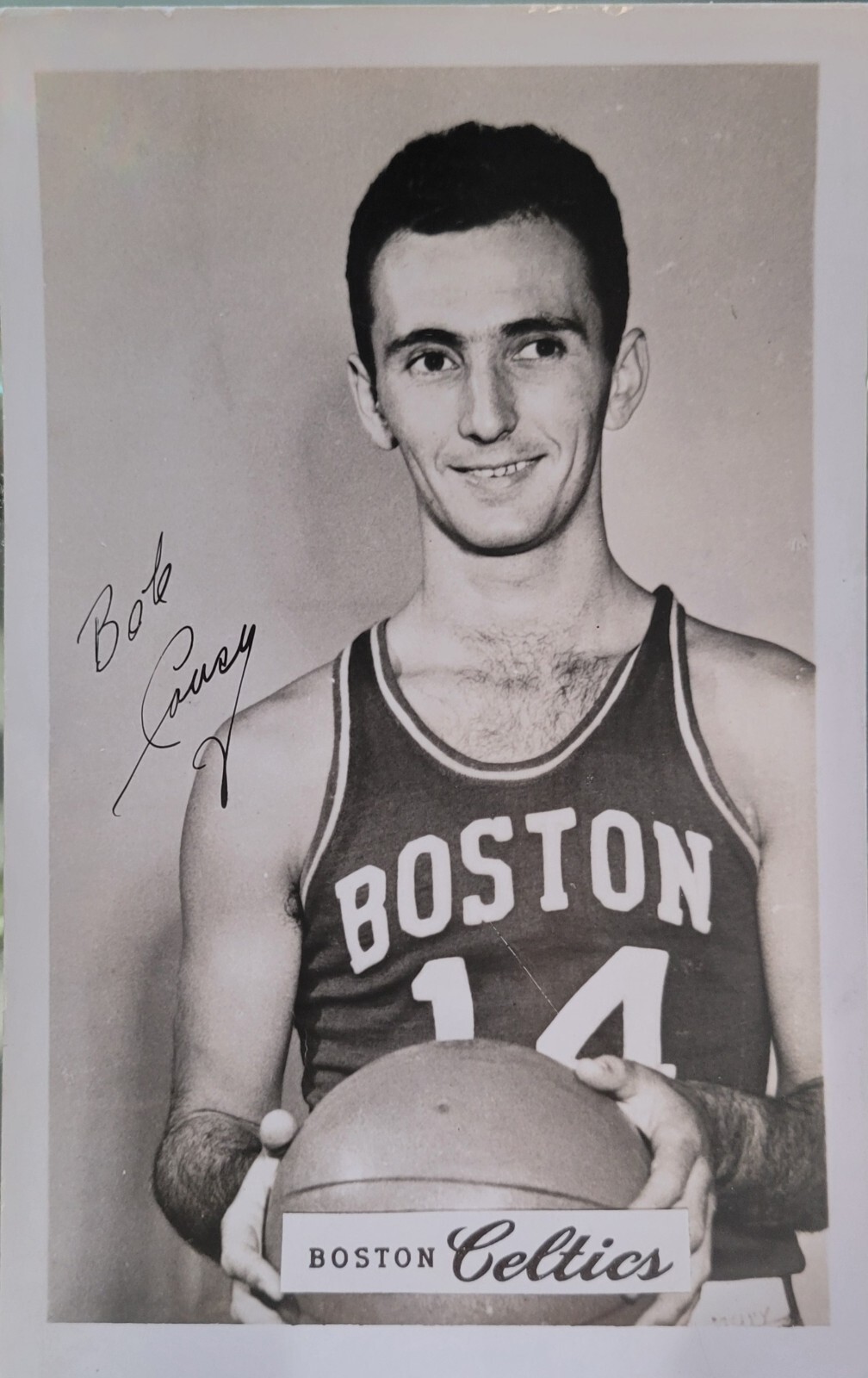 Celtics, original 1953 Bob Cousy signed picture postcard. | eBay