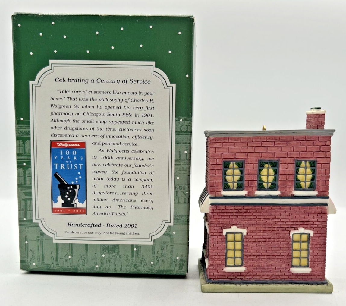2001 Hallmark The First Walgreen Drugstore 100th Anniversary Ornament ...